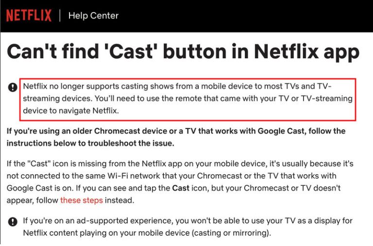Netflix Removes Support for Casting From Most Devices – Dan Rayburn ...